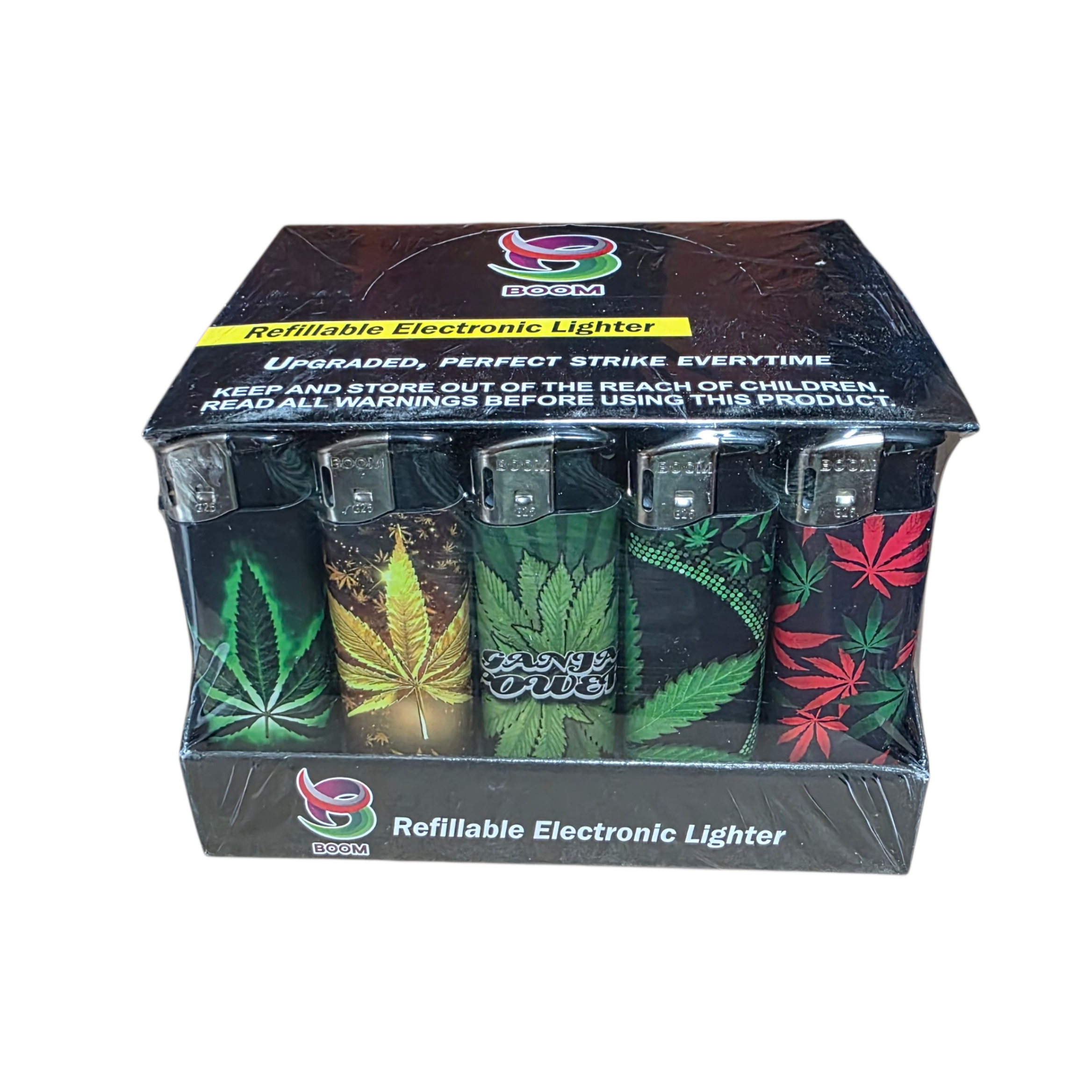 Boom Gas Lighters - Leaf (50 Pack) - Cheap Smokes